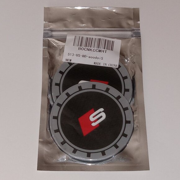 Accents | New Audi Car Cup Coaster Mats Audi S Cup Holder Inserts Nip ...